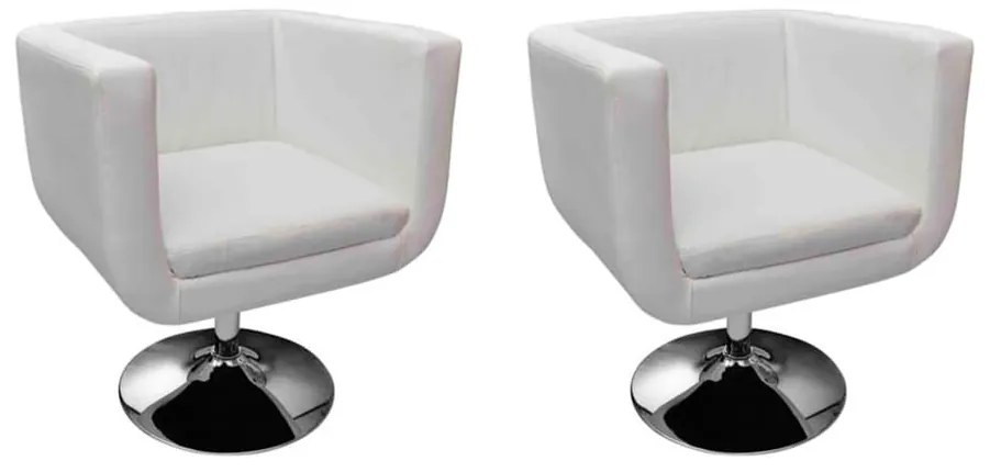 vidaXL Marketos Barové židle 2 ks bílé umělá kůže