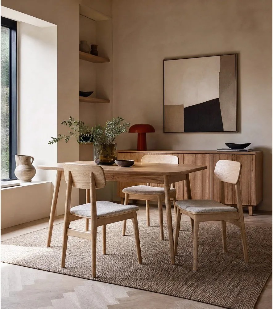 Jídelní židle v béžovo-přírodní barvě Livo – Unique Furniture