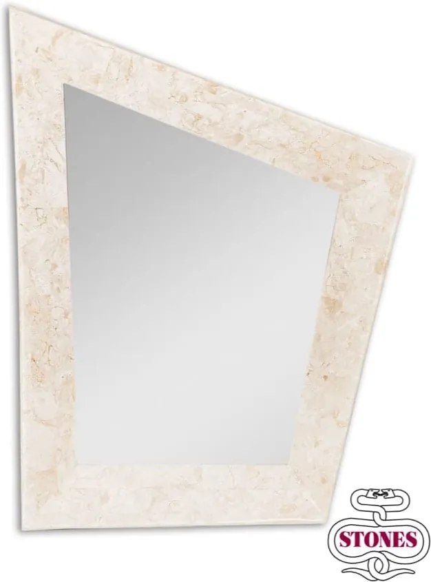 Stones Zrcadlo DIAMOND 121x96x30cm,krémové