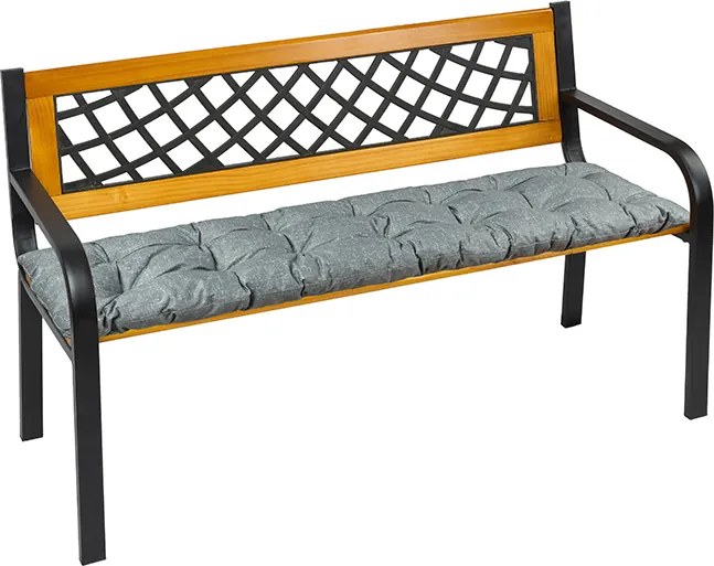 Bellatex Sedák na lavici prošívaný Šedá,Bílá 40x120 cm
