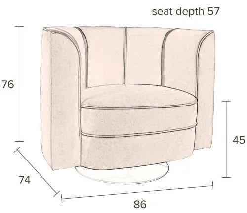 Oranžové křeslo Dutchbone Flower
