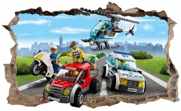 3D nálepka na zeď do dětského pokoje s motivem LEGO