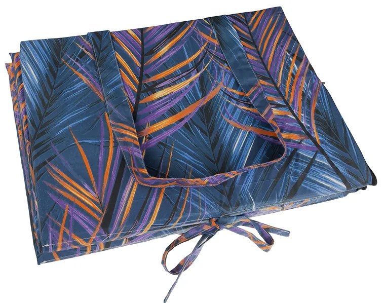 Bellatex Polstr na plážové lehátko 55x195 cm, potah na zip pírko modrá