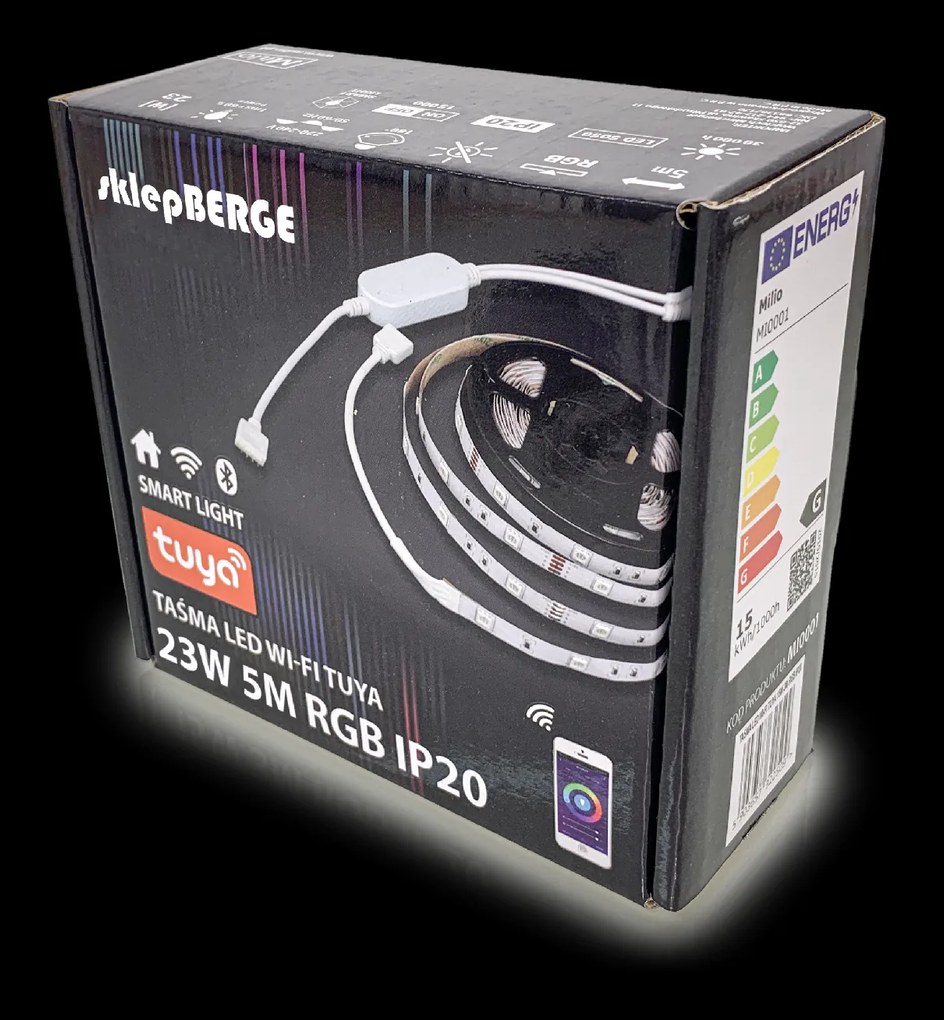 BERGE RGB LED pásek s WiFi Bluetooth dálkovým ovládáním TUYA 5m 23W