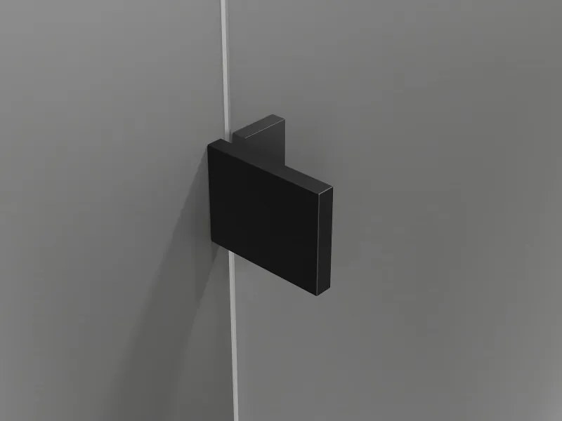Mexen Lunar-F, skládací sprchový kout levý 100 x 80 cm, 8mm čiré sklo, černý profil, 836-100-080-70-00-L