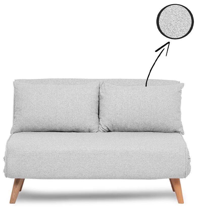 Hanah Home Rozkládací dvoumístná pohovka FOLDE šedá 120 cm