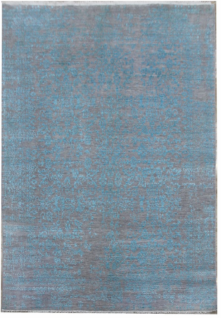 Diamond Carpets koberce Ručně vázaný kusový koberec Diamond DC-JK 1 Silver/light blue ROZMĚR: 160x230