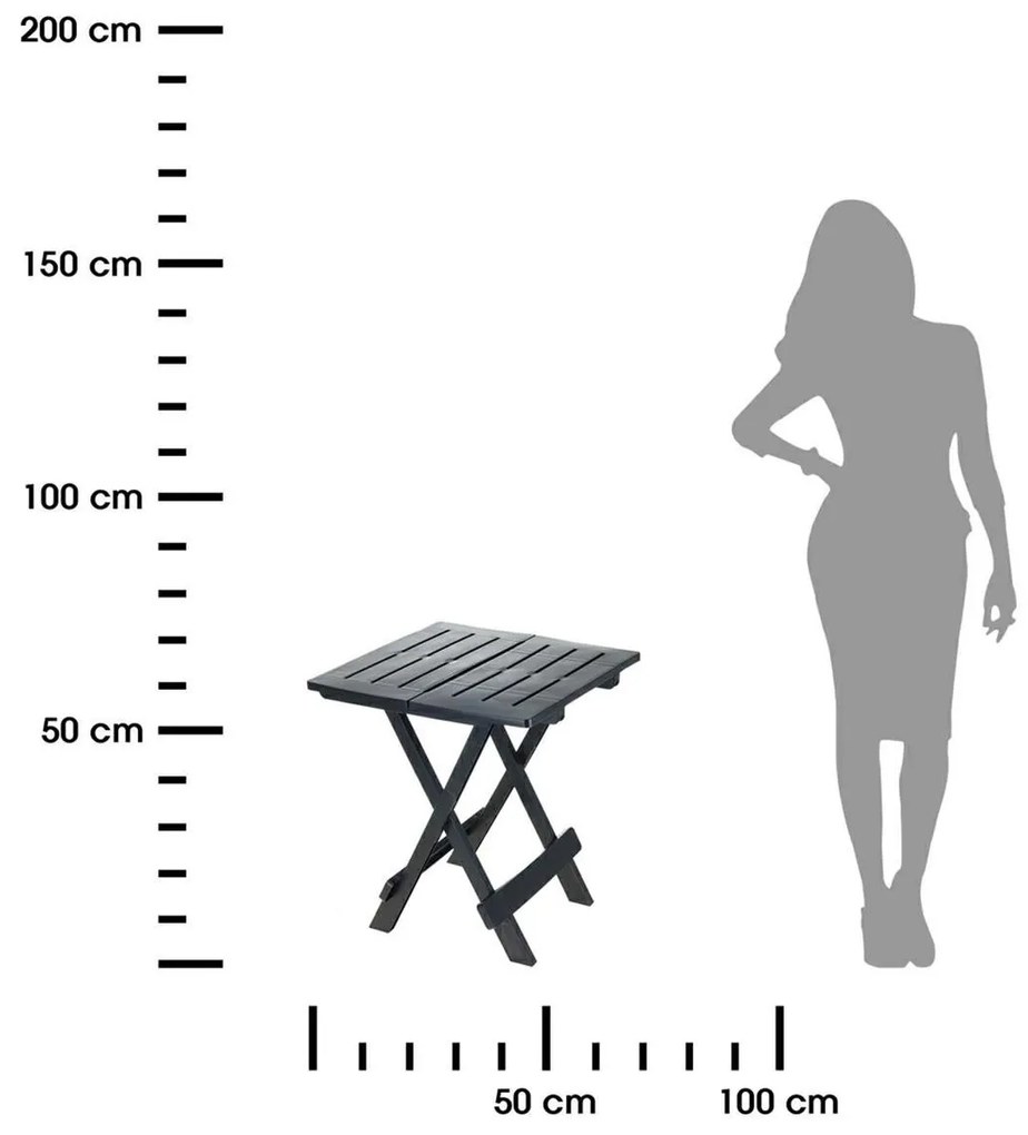 Rozkládací balkónový stůl 50 cm PROGARDEN tmavě šedý