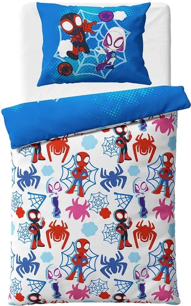 Oboustranné bavlněné ložní povlečení Spidey a jeho úžasní přátelé - 100% bavlna - 70x90 cm + 140x200 cm