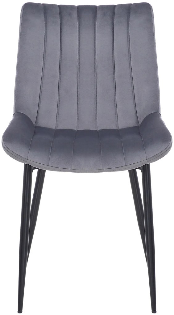 Jídelní židle Formby - samet | šedá