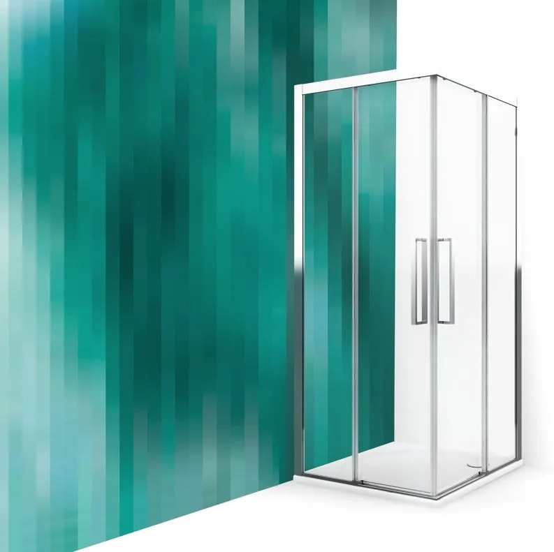 Sprchové dveře Roltechnik ECS2L / 1100 / 2050 - černý elox / transparent, 560-110000L-05-02