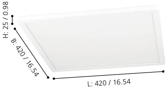 Eglo 900089 - LED RGBW Stmívatelné stropní svítidlo ROVITO-Z LED/16,5W/230V bílá