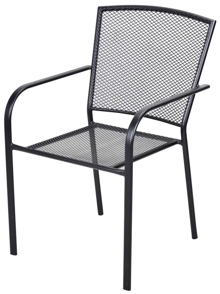 Zahradní židle AURIGA — kov, černá