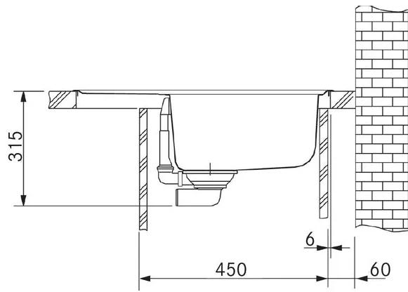 Franke Maris MRG 611-62 Granitový dřez s odkapem oboustranné provedení, 62x50cm, pískový melír, 114.0284.760