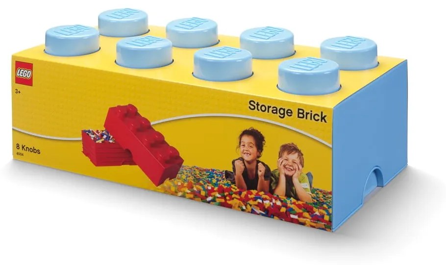 Světle modrý úložný box LEGO®