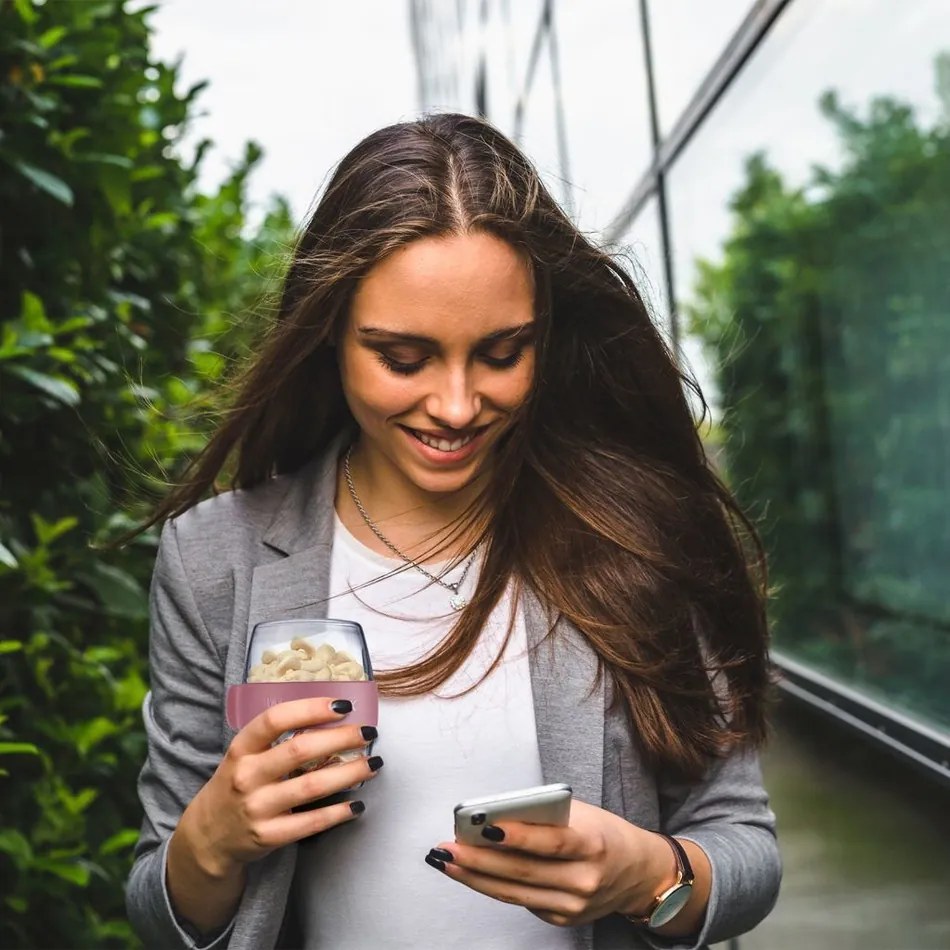 Westmark Dvoudílná dóza na svačinu MAXI, 700 ml, růžová, L