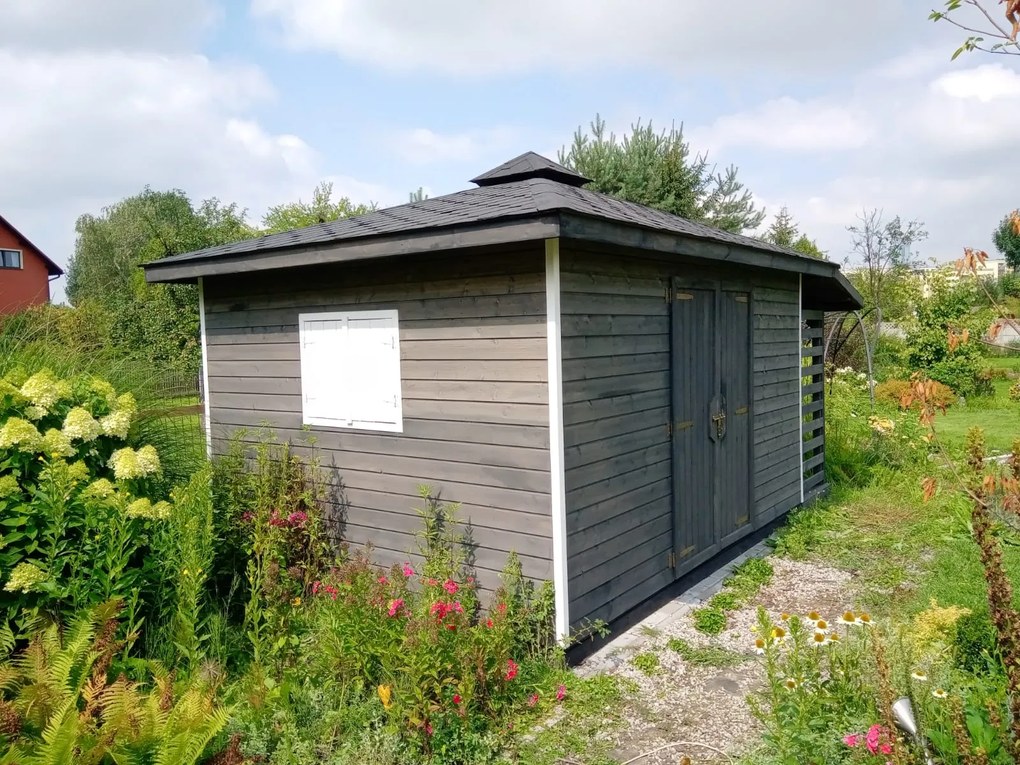 Dřevěný zahradní domek KLASIK C 4x3m bez terasy Osobní odběr/vlastní doprava bez montáže