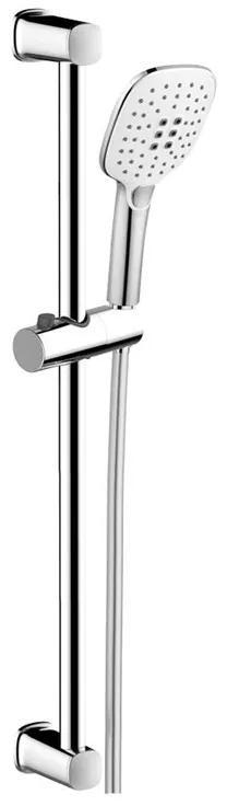 Mereo, Sprchová souprava, třípolohová sprcha, posuvný držák, šedostříbrná hadice CB930A