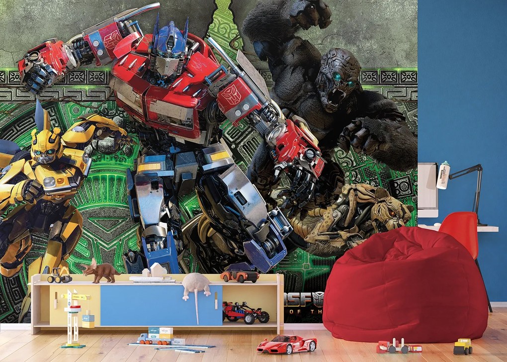 Dětská fototapeta na míru Transformers Vzhůru do Boje | Vliesová fototapeta na zed' | DFT5P352203
