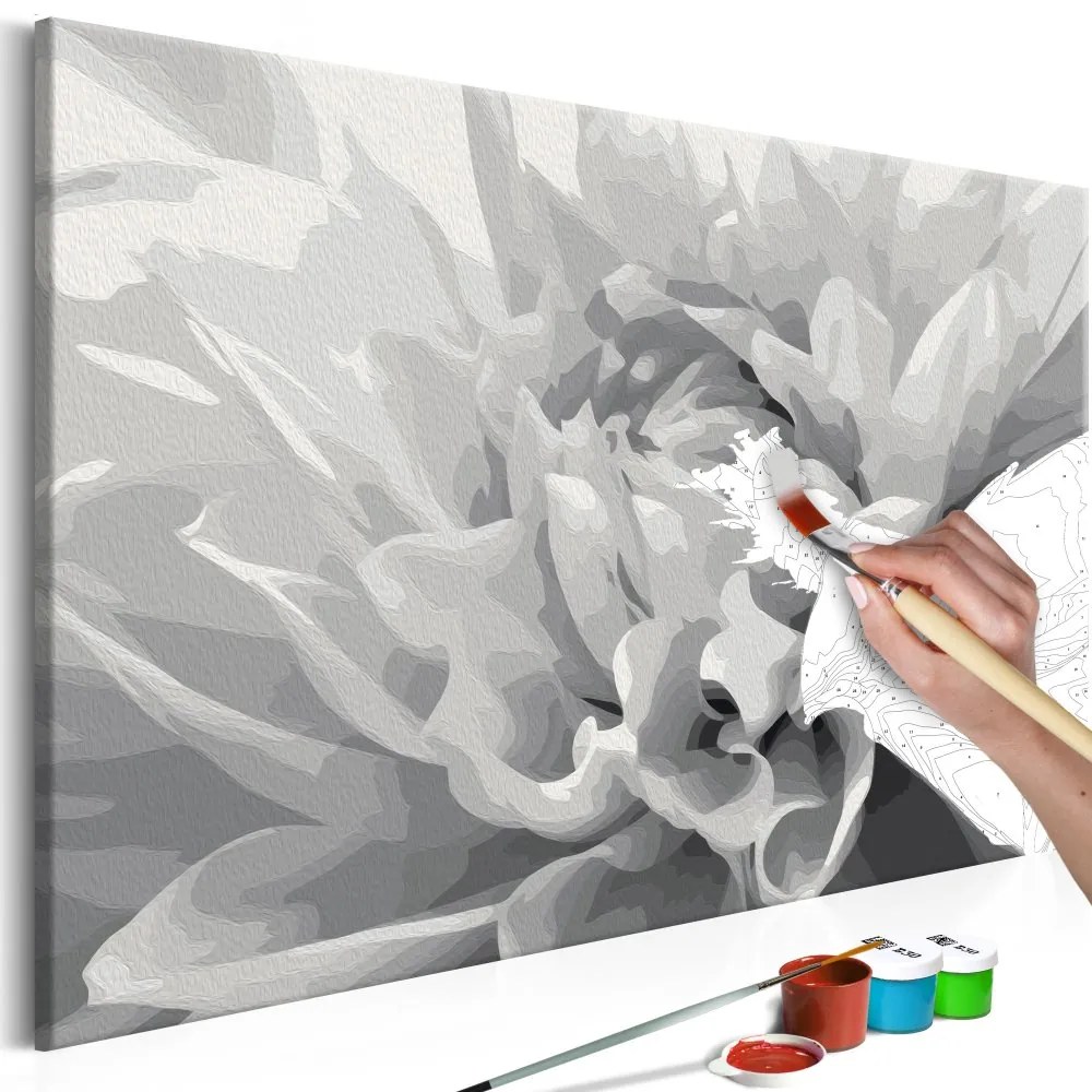 Bimago Malování podle čísel - Black & White Flower | 60x40 cm