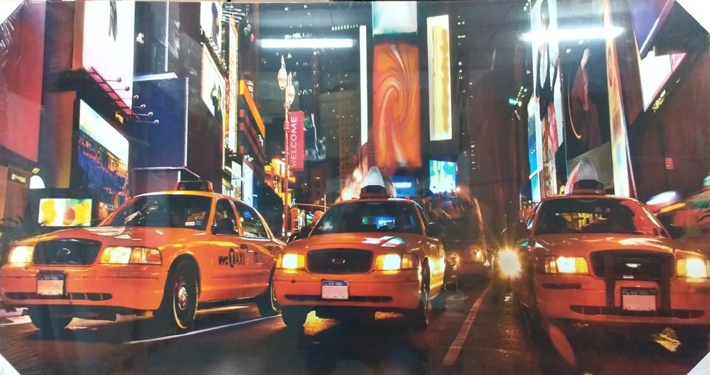 Bondecor Obraz "Taxi" - tisk na plátno, 150x80cm