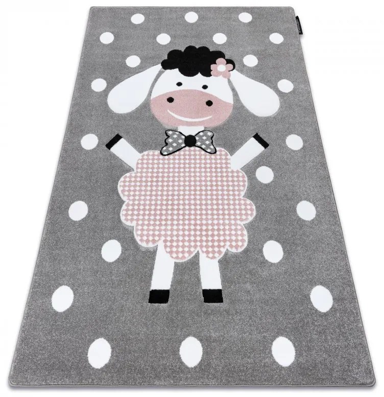 Dywany Łuszczów Dětský kusový koberec Petit Dolly sheep grey - 140x190 cm