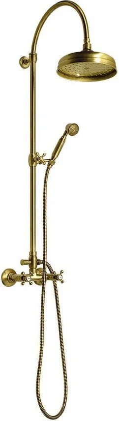 Reitano Rubinetteria Reitano Rubinetteria, ANTEA sprchový sloup k napojení na baterii, hlavová a ruční sprcha, bronz, SET036