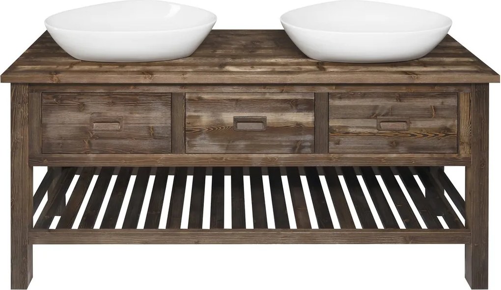 Sapho BRAND umyvadlová skříňka 160 x 73 x 50 cm mořený smrk BA161S