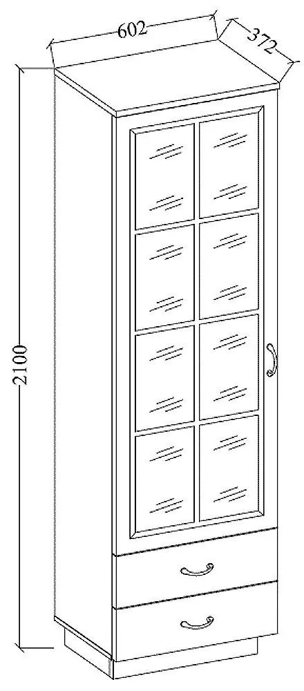 Obývací stěna Flawia C - artisan/bílá