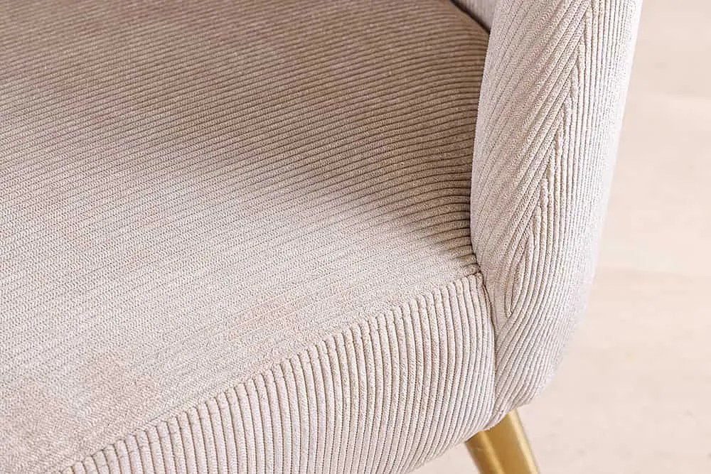 Designová jídelní židle Vermilius béžový manšestr