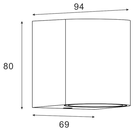 Zuma Line SJ20210-1W-Venkovní nást. svítidlo HARMONIA 1xGU10/35W/230V IP44 černá