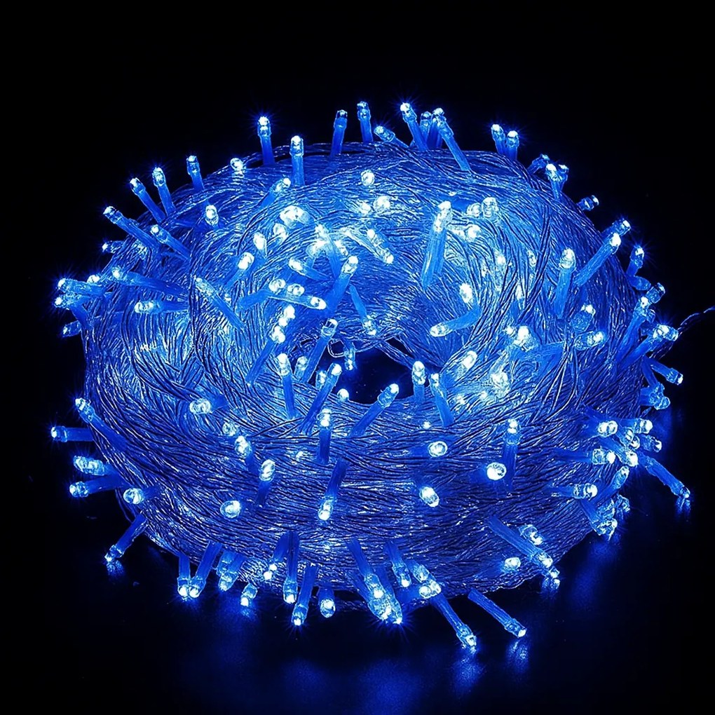 Vánoční světýlka LED záclona FLASH modrá 500 LED