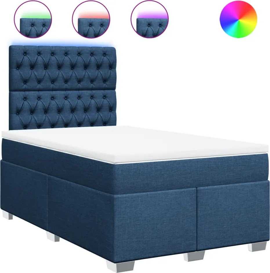 Box spring postel s matrací černá 120x190 cm textil 3292740