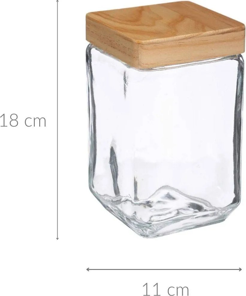Skleněná dóza na potraviny, 1,7 l
