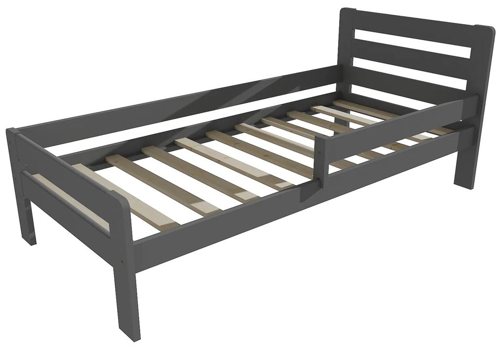 Vomaks Dětská postel se zábranou VMK001C KIDS Rozměr: 120 x 200 cm, Barva: surové dřevo