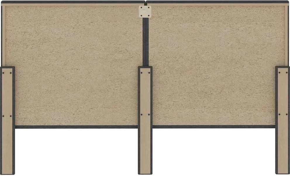 Prošívané čelo postele tmavě šedé textil 160 x 200 cm 287473