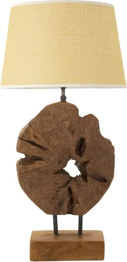 Stolní lampa Kepala 35 cm z masivu hnědá