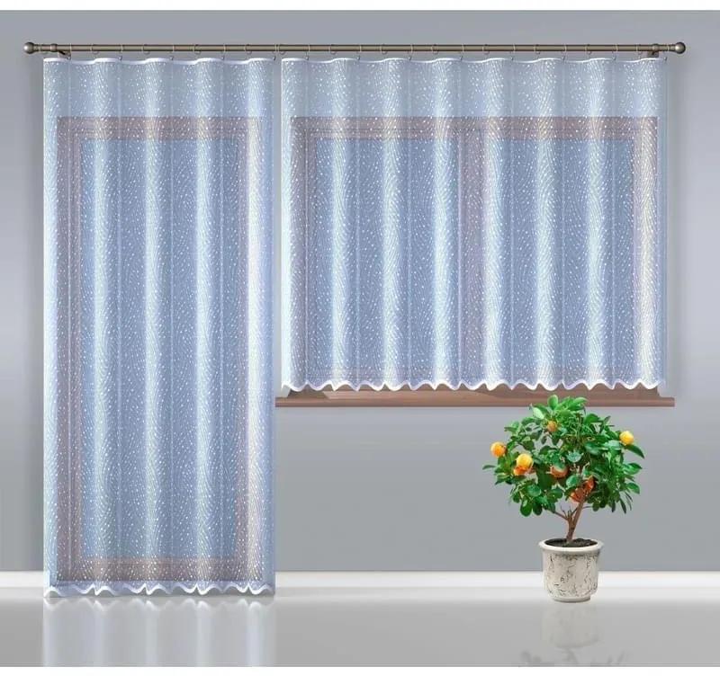 DekorTextil Hotová záclona nebo balkonový komplet Loreta - bílá ROZMĚR: (š x v): 330 x 150 cm