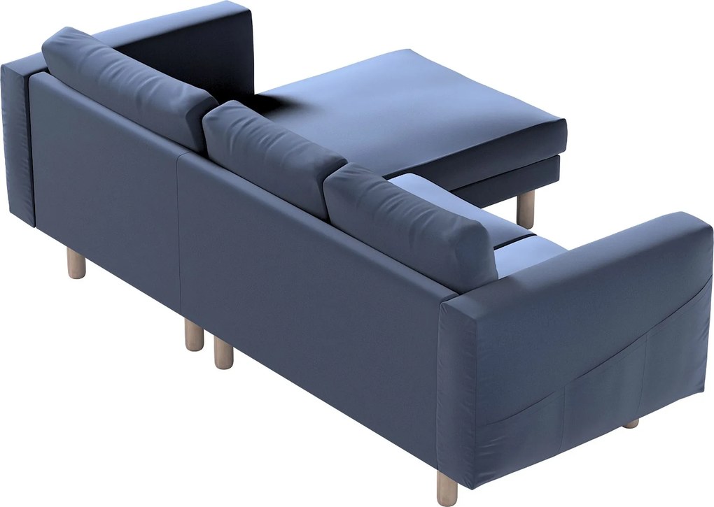 Potah na pohovku IKEA Norsborg 3-místná se šezlongem barva tmavě modrá látka sametová