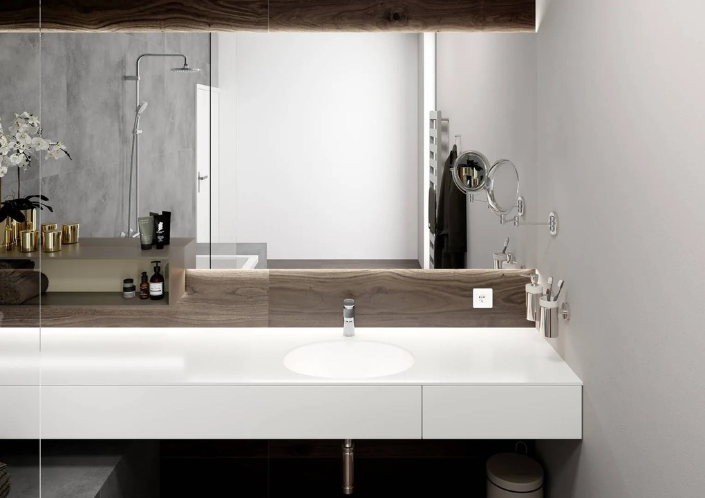 Hansgrohe Vernis Blend, umyvadlová baterie 100 s kovovou odtokovou soupravou s táhlem, EcoSmart, chromová, 71559000