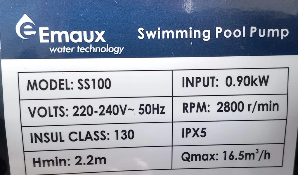 Bazénové čerpadlo Emaux SS100 14 m3/h (FXP 750)