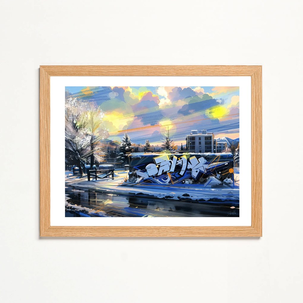Jozef Spodniak | Panika71 Panika71 | Vánoce u babičky Rám: Dubový, Velikost: 20 x 30 cm