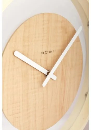 Designové nástěnné hodiny 3046 Nextime Wood Loop 30cm