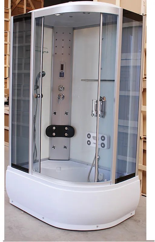 BPS-koupelny Hydromasážní box HYD-A04 120 SA L, 120x80 levý se saunou