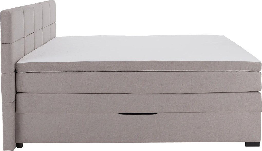 Boxspringová pocketová postel, 200x200, šedohnědá Taupe, APRIL