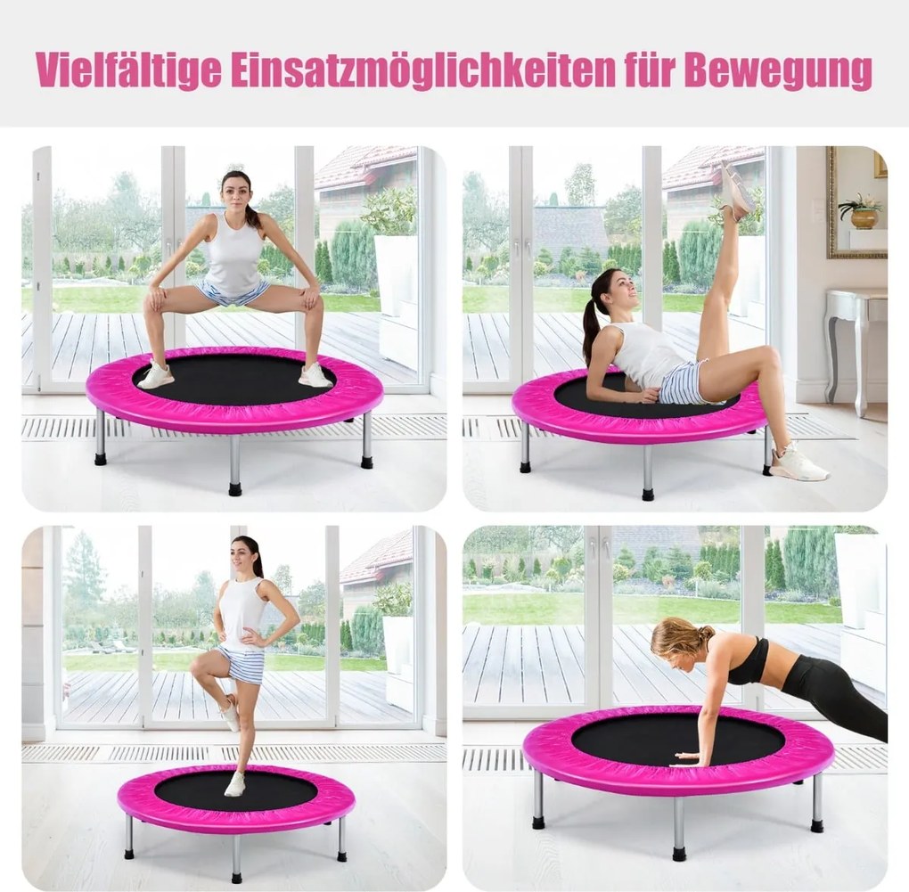 Costway Ø 97 cm skládací trampolína mini skládací trampolína pro děti přenosná