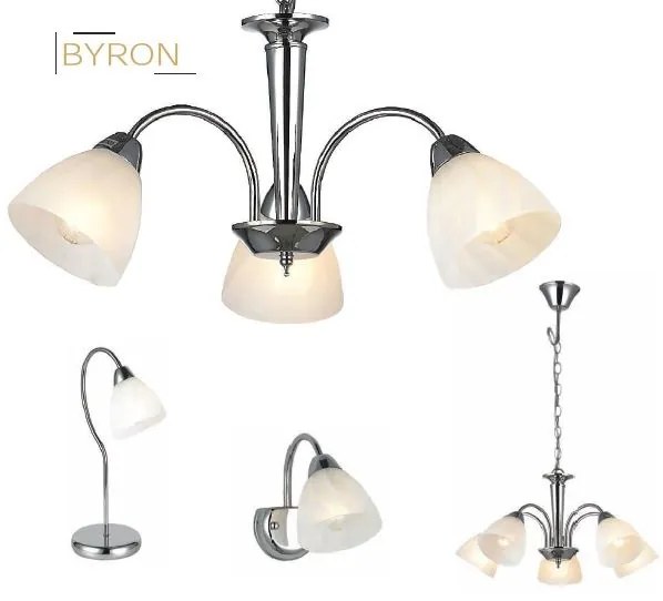 ACA DECOR Závěsný lustr BYRON 60W/5xE14/230V/IP20, barva chromu