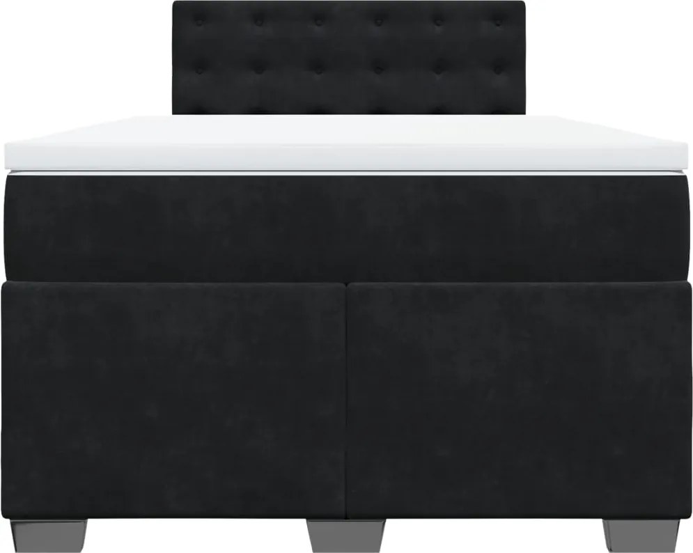Box spring postel s matrací černá 120 x 200 cm samet 3288596