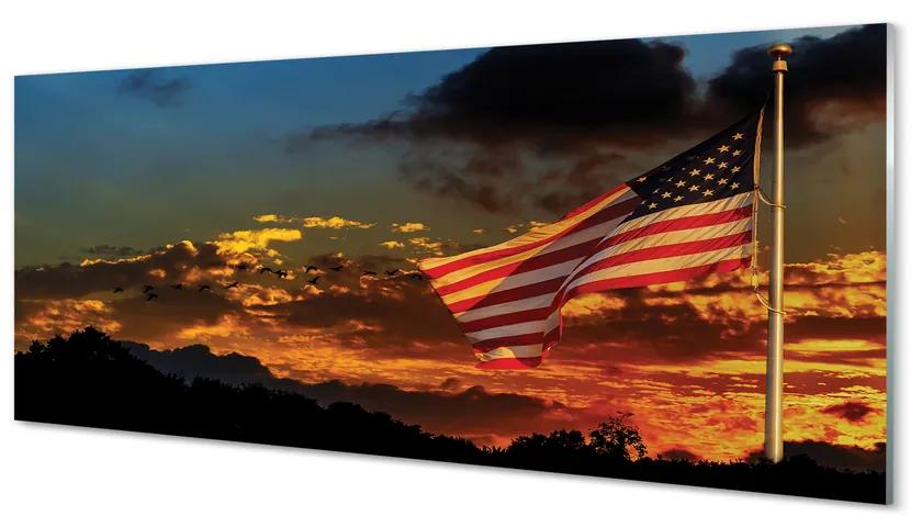 akrylový obraz Vlajka USA 120x60 cm