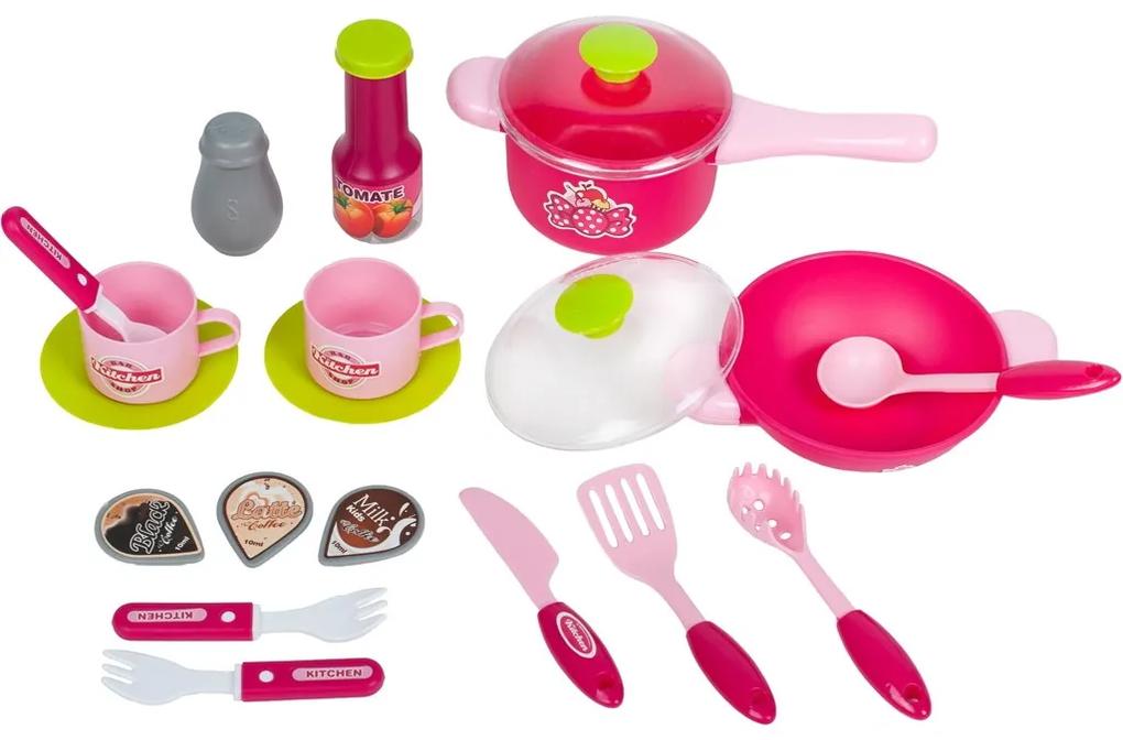 BABY MIX dětská kuchyňka s dotykovým sensorem růžová